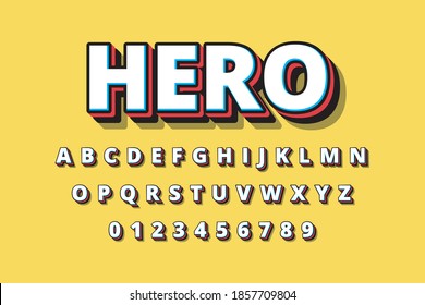 Comic Cartoon Crazy Hero Font Vector Stock Vector (Royalty Free ...