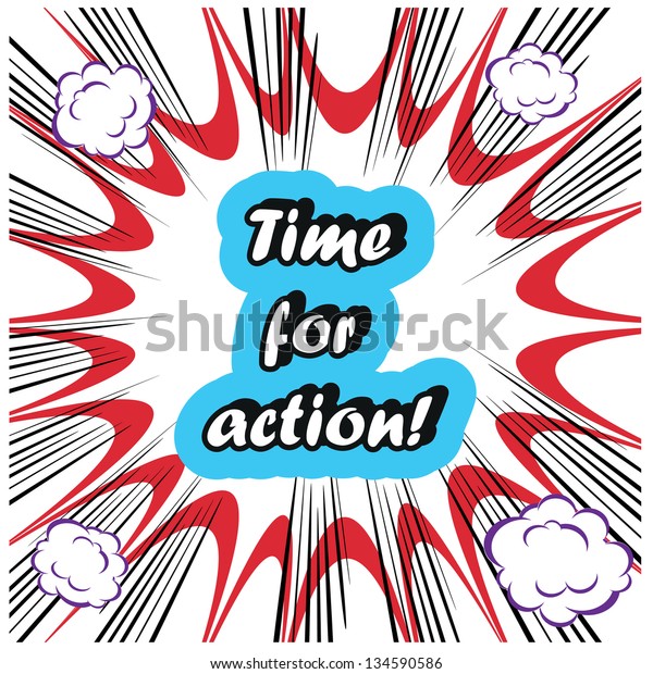 Comic Time Action Stamp Background Stock Vector (Royalty Free ...