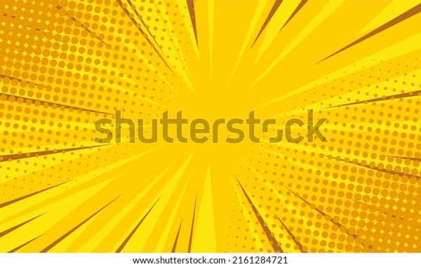 Comic Yellow Abstract Burst Background Stock Vector (Royalty Free ...