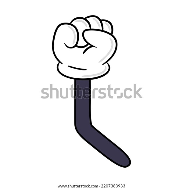 Comical Hands Funny Arm Glove Performing Stock Vector (Royalty Free ...