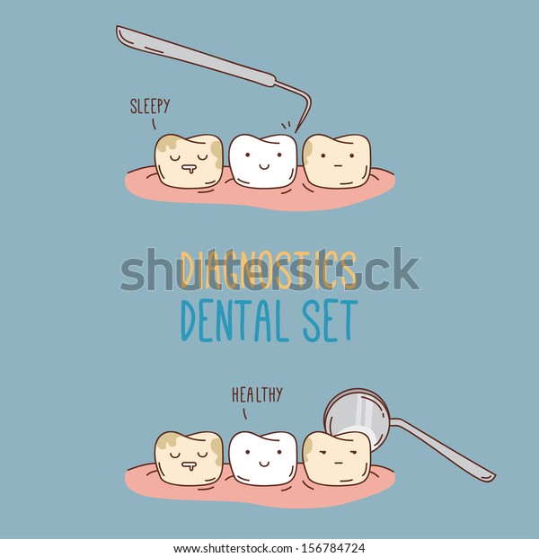 Comics About Dental Diagnostics Treatment Vector Stock Vector (Royalty ...