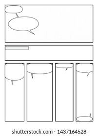 Comics Blank Layout Template Background Stock Vector (Royalty Free) 1437164528 | Shutterstock