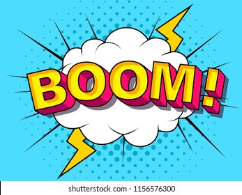 Comics Boom Comic Vector Cartoon Illustration Stock Vector (Royalty ...