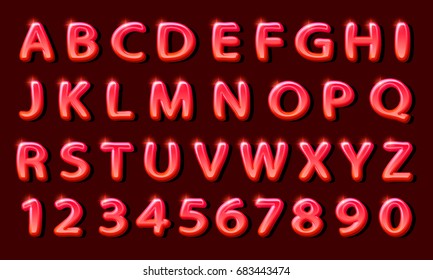 Comics Red Font On Black Background Stock Vector (Royalty Free ...