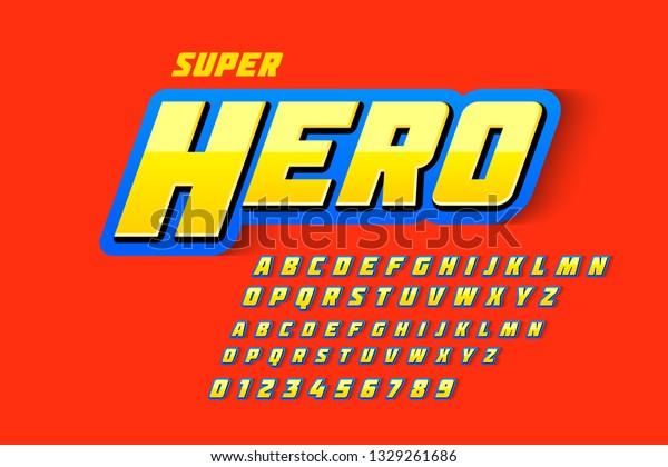 Comics Style Font Design Superhero Inspired Stock Vector (Royalty Free ...