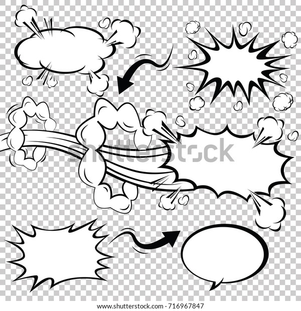 Comics Template Vector Comic Book Illustration: vector de stock (libre ...