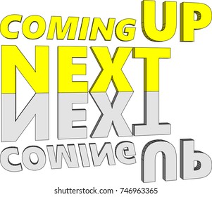 Coming Next Tv Screen Yellow Text Stock Vector (Royalty Free) 746963365 ...