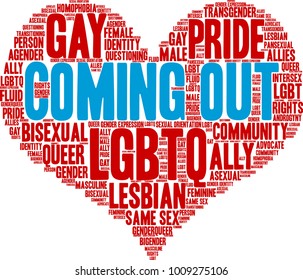 Coming Out Word Cloud On White Stock Vector (Royalty Free) 1009275106 ...