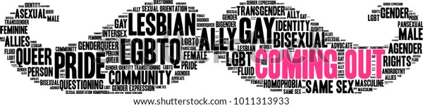 Coming Out Word Cloud On White Stock Vector (Royalty Free) 1011313933 ...