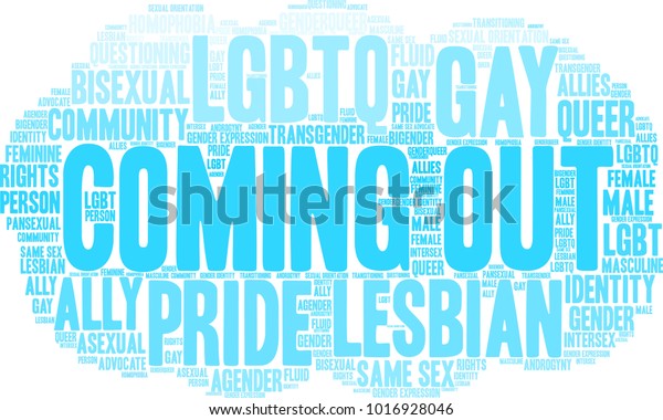 Coming Out Word Cloud On White Stock Vector (Royalty Free) 1016928046 ...