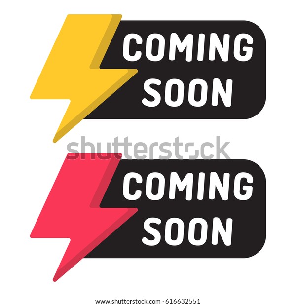 Coming Soon Badge Icon Flat Vector Stock Vector (Royalty Free) 616632551