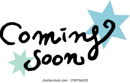 Coming Soon Calligraphy Text Font Card Stock Vector (Royalty Free ...