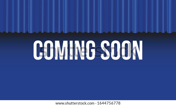 Coming Soon Curtain Blue Vector Illustration Stock Vector (Royalty Free ...