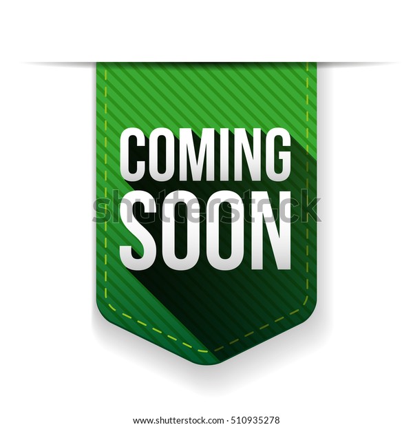 Coming Soon Green Ribbon Vector Stock Vector (Royalty Free) 510935278