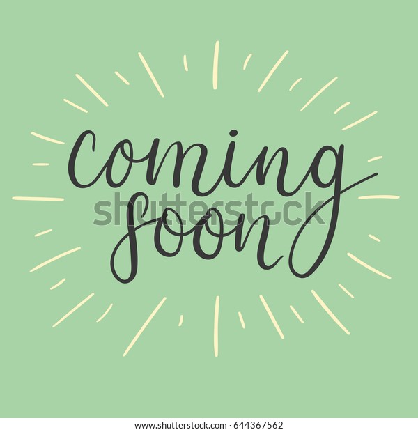 Coming Soon Handwritten Text Modern Brush Stock Vector (Royalty Free ...
