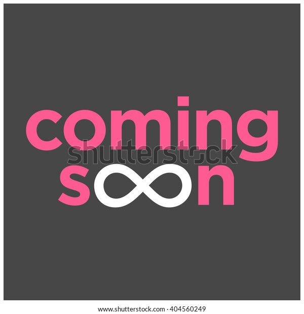 Coming Soon Infinity Funny Vector Design: เวกเตอร์สต็อก (ปลอดค่า ...