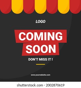 Coming Soon Simple Banner Design Dont Stock Vector (Royalty Free ...