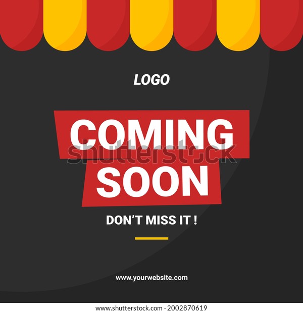 Coming Soon Simple Banner Design Dont Stock Vector (Royalty Free ...