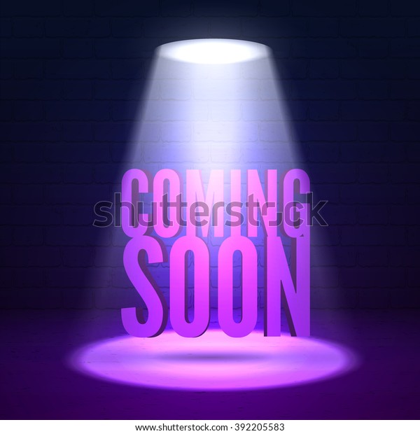 Coming Soon Stage Spotlight On Dark Stock Vector (Royalty Free ...