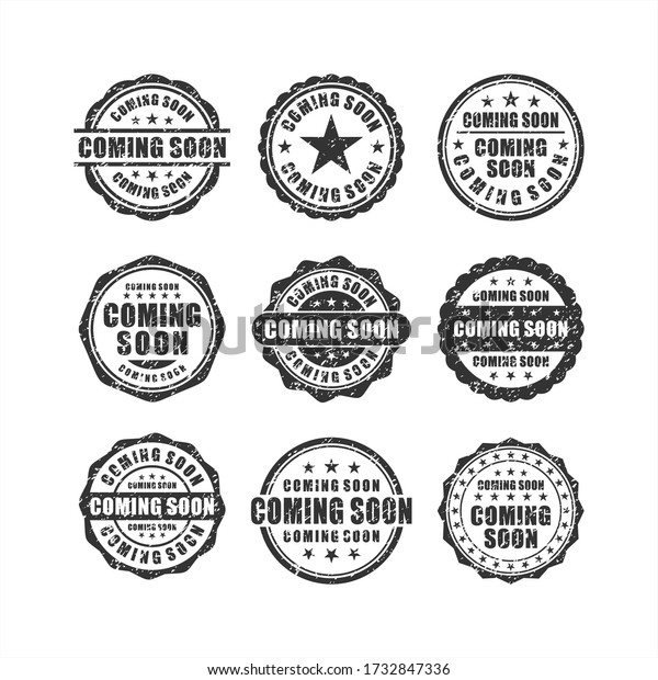 Coming Soon Stamps Design Collection Stock Vector (Royalty Free ...
