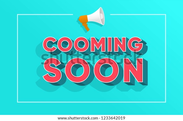 Coming Soon Word Vector Illustration Concept: стоковая векторная ...