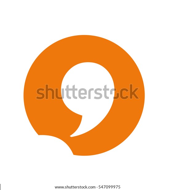 Comma Communication Logo Emblem Icon Monogram Stock Vector (Royalty ...