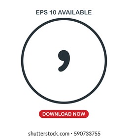 Comma Icon Vector Stock Vector (Royalty Free) 592627700