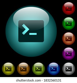 Iconos del terminal de comandos en: vector de stock (libre de regalías ...