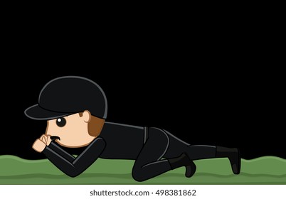 Commando Officer Crawling 库存矢量图（免版税）498381862 | Shutterstock