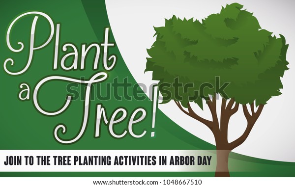 Commemorative Banner Promoting Tree Plantation Activities Stock Vector ...