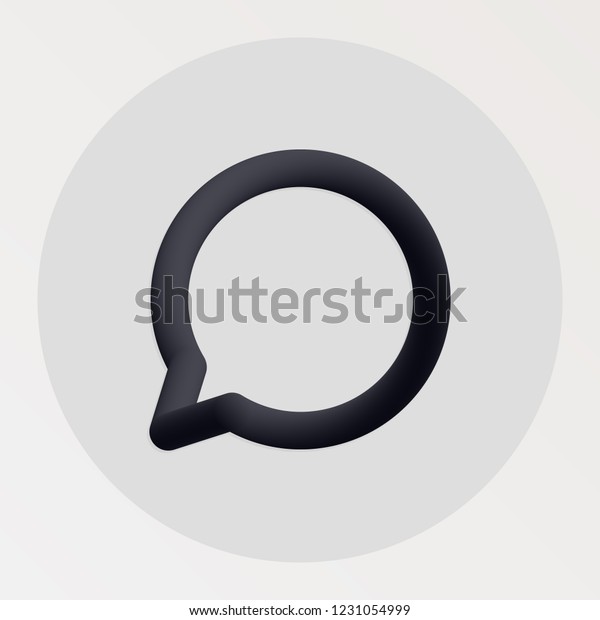 Comment Blended Bold Black Line Icon Stock Vector (Royalty Free) 1231054999