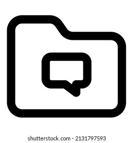 Comment Folder Icon Black Color: เวกเตอร์สต็อก (ปลอดค่าลิขสิทธิ์ ...