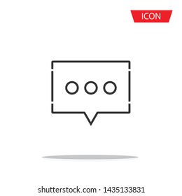 Comment Icon Outline Isolated On White Stock Vector (Royalty Free ...