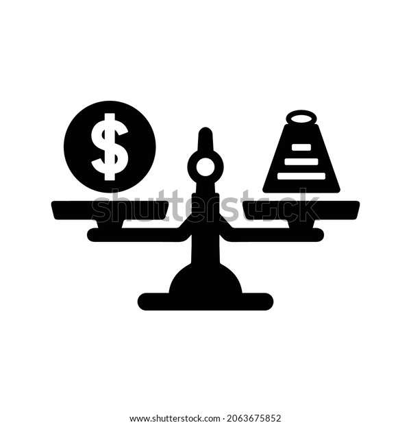 Commerce Scales Trading Icon Black Vector Stock Vector (Royalty Free ...