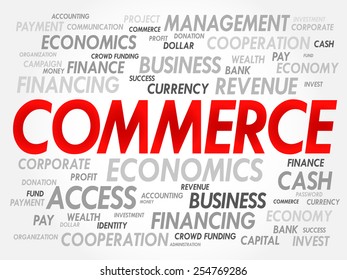 Commerce Word Cloud Business Concept Stock Vector (Royalty Free ...
