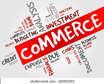 Commerce Word Cloud Business Concept Stock Vector (Royalty Free ...