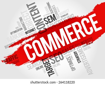 Commerce Word Cloud Business Concept Stock Vector (Royalty Free ...
