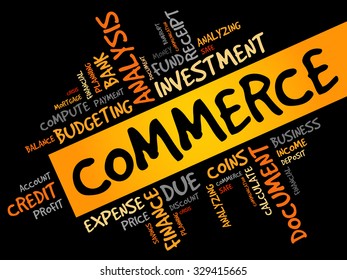 Commerce Word Cloud Business Concept Stock Vector (Royalty Free ...