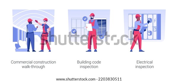 Commercial Construction Progress Inspection Isolated Concept Stock ...