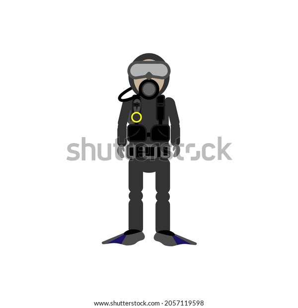 Commercial Diver Surface Supply Deep Sea Stock Vector (Royalty Free ...