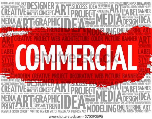 Commercial Word Cloud Creative Business Concept Stock Vector (Royalty ...