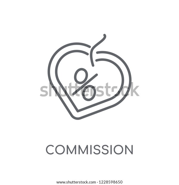 Commission Linear Icon Modern Outline Commission Stock Vector (Royalty ...