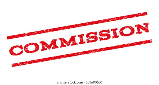 Commission Watermark Stamp Text Caption Between Stock Vector (Royalty ...