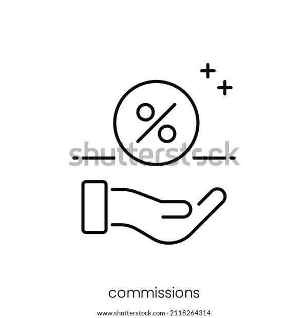 Commissions Icon Outline Style Icon Design Stock Vector (Royalty Free ...