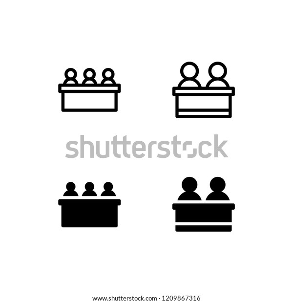 Vektor Stok Committee Icon Logo Vector Symbol Jury (Tanpa Royalti ...