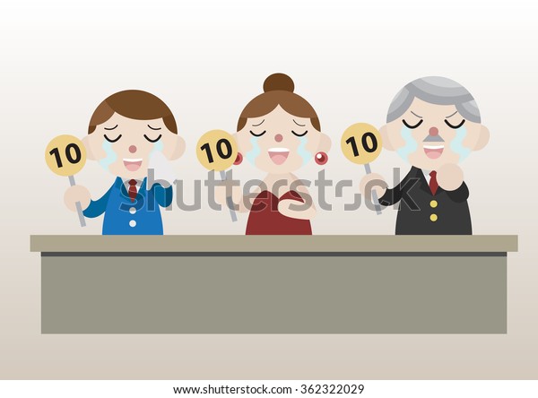committee scoring full score cartoon vector