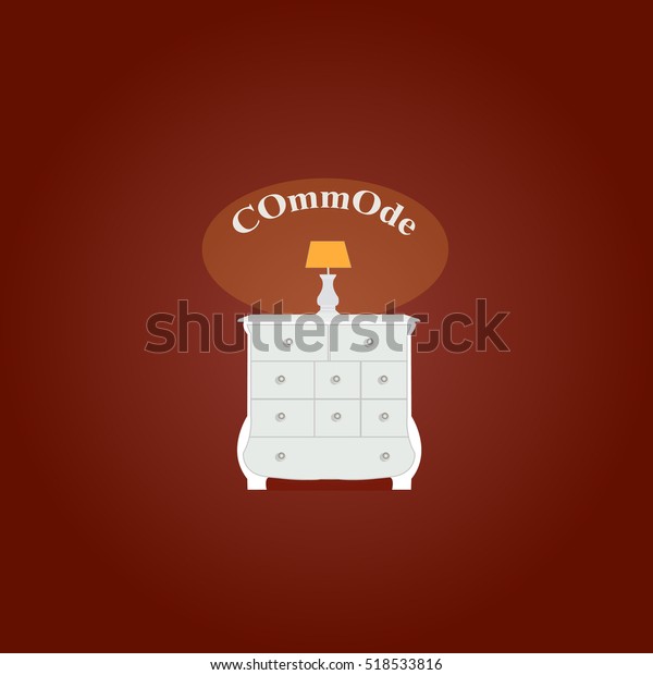 Commode Icon White Interiror Room Symbol Stock Vector (Royalty Free ...