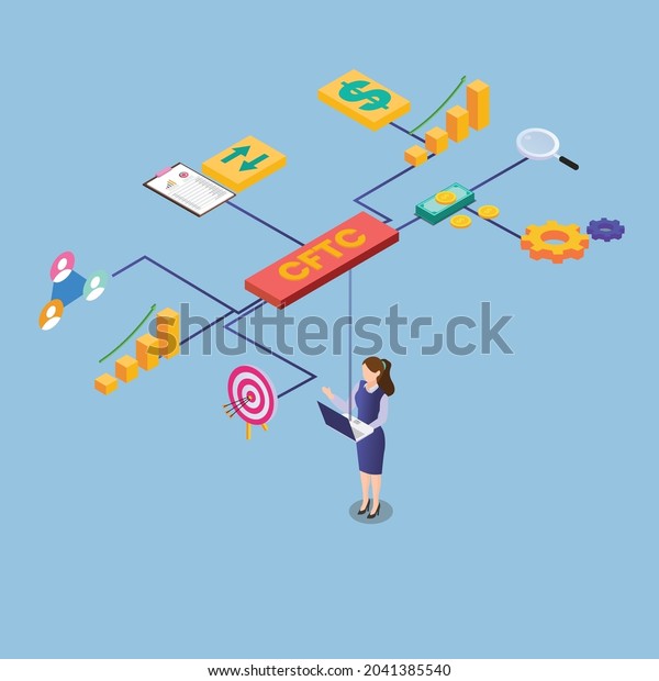 Commodity Future Trading Commision 3d Isometric Stock Vector (Royalty ...