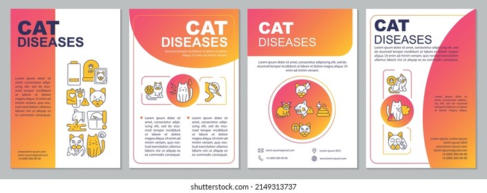Common Feline Diseases Red Gradient Brochure Stock Vector Royalty Free 2149313737 Shutterstock