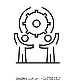 Common Work Line Icon Concept Sign Stock Vector (Royalty Free ...